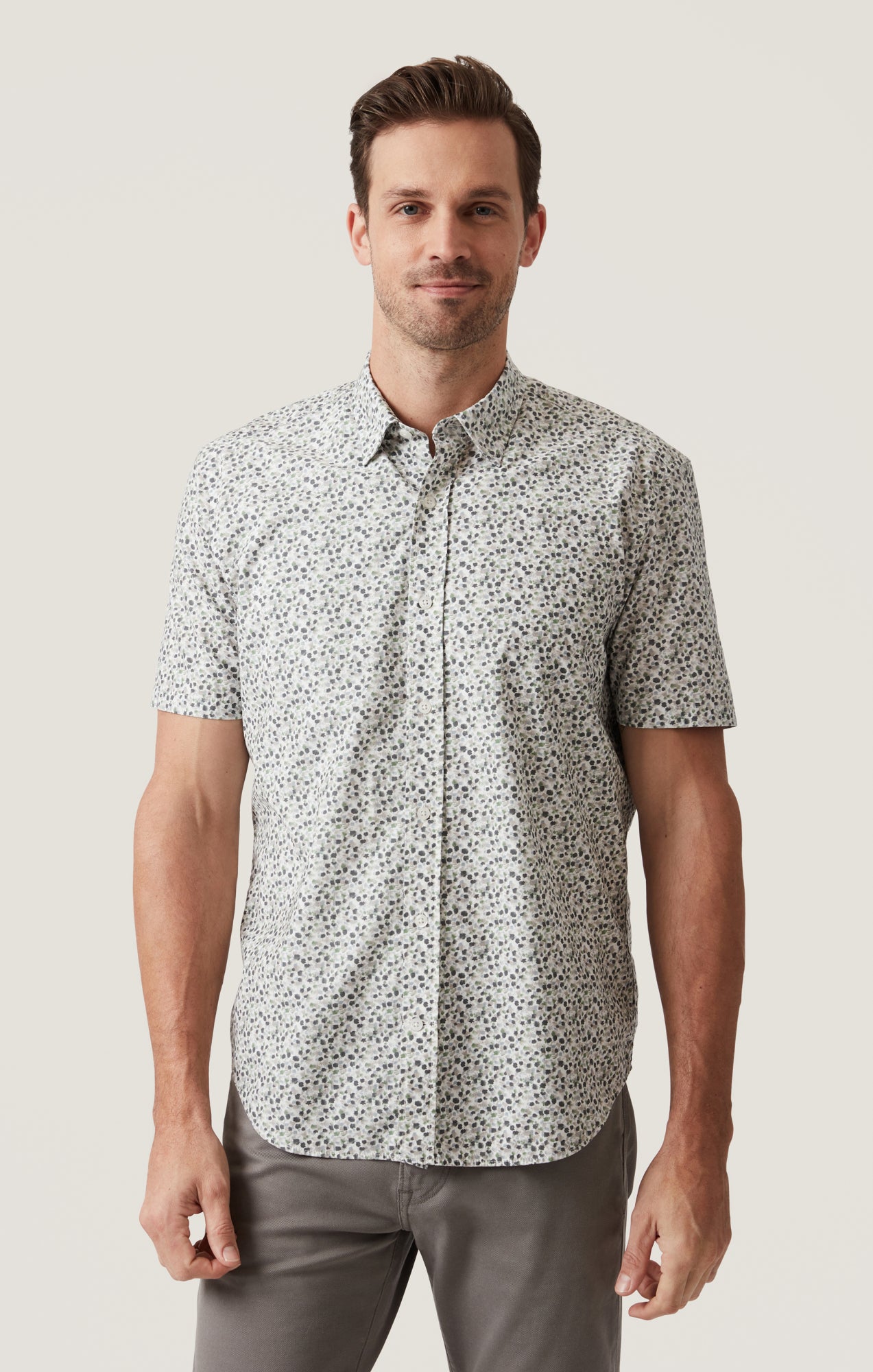 34 Heritage Men's Grove Short Sleeve Shirt in Olive – 34 Heritage Canada